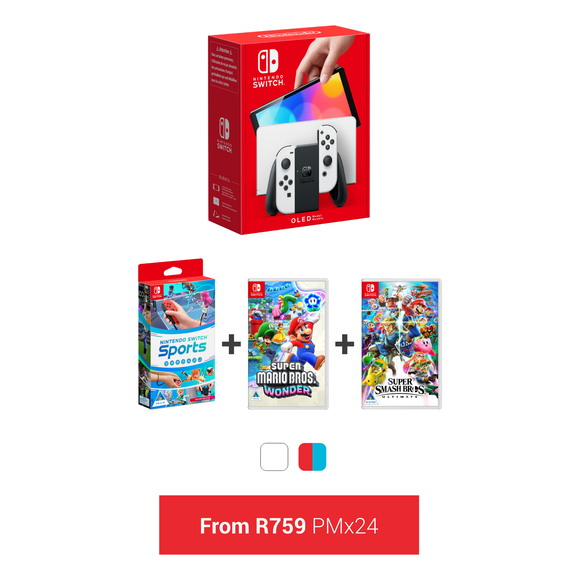 Get a Nintendo Switch - OLED Model Family Fun Bundle from R749pmx24 ...