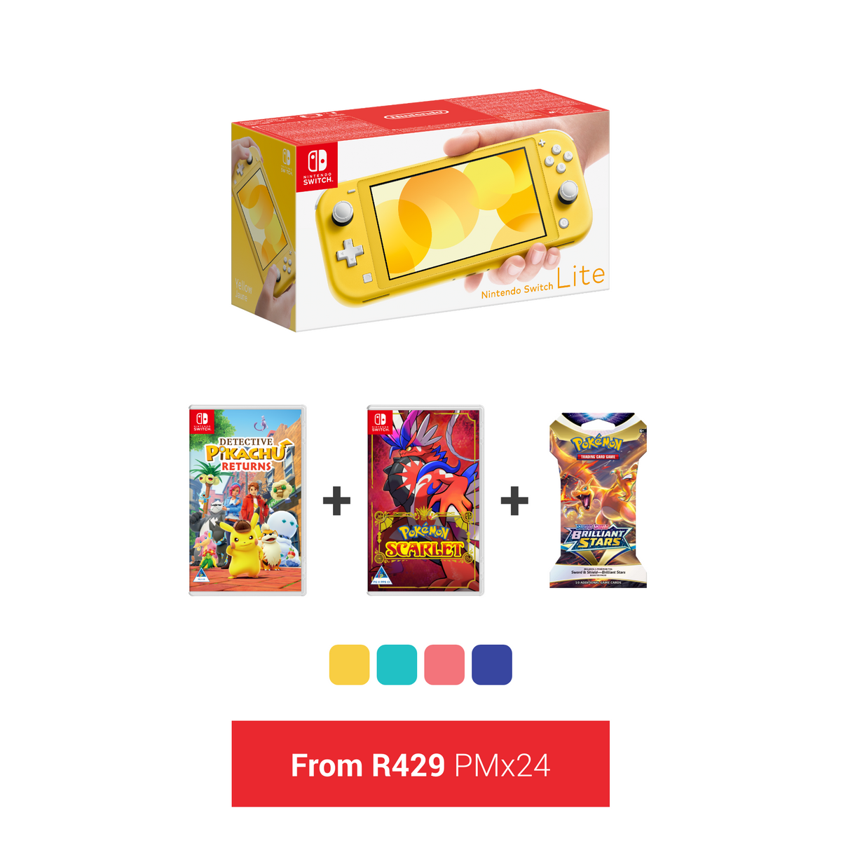 Get a Nintendo Switch Lite Pokémon Bundle Deal from R429pmx24* with 5GB ...